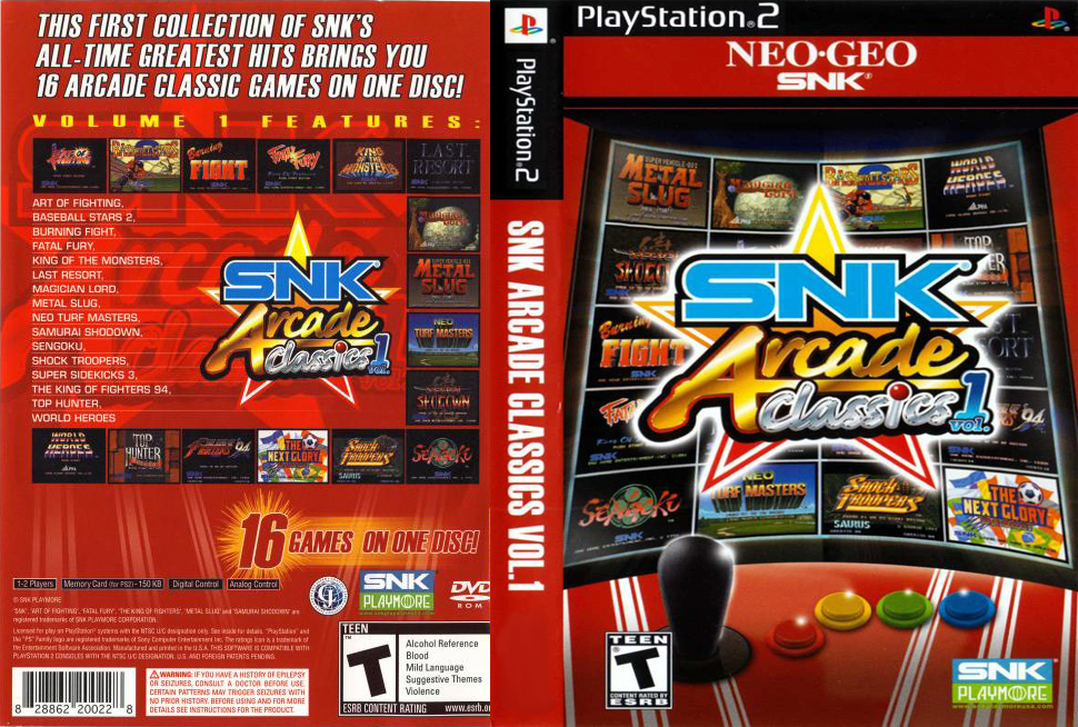 Leandro Capas: SNK Arcade Classics Vol. 1 PS2 DVD Capa