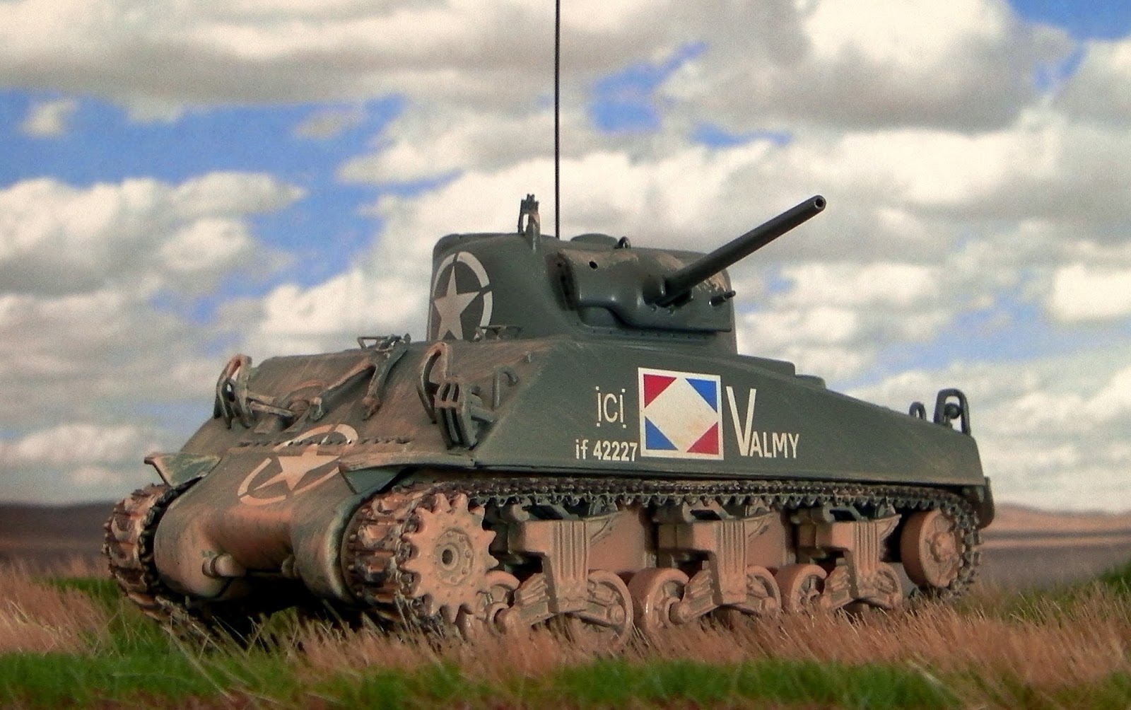 Panzer Sloped Armor: M4A2 Sherman Tank French Army