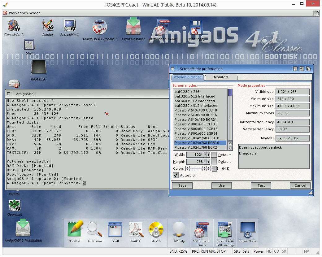 Se logra ejecutar Amiga OS 4.1 Classic en un PC con Windows