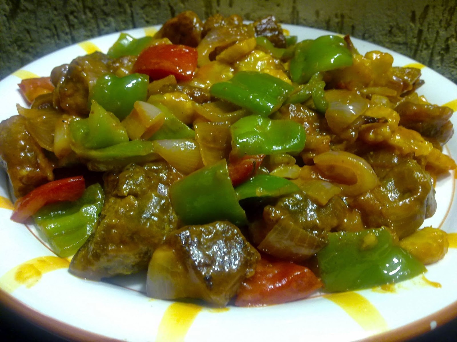 Rainbow Paratha with Beef Capscicum - Mita's Recipe