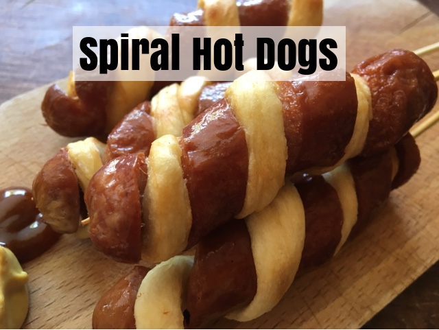 Spiral Hot Dogs - Baking with Eda