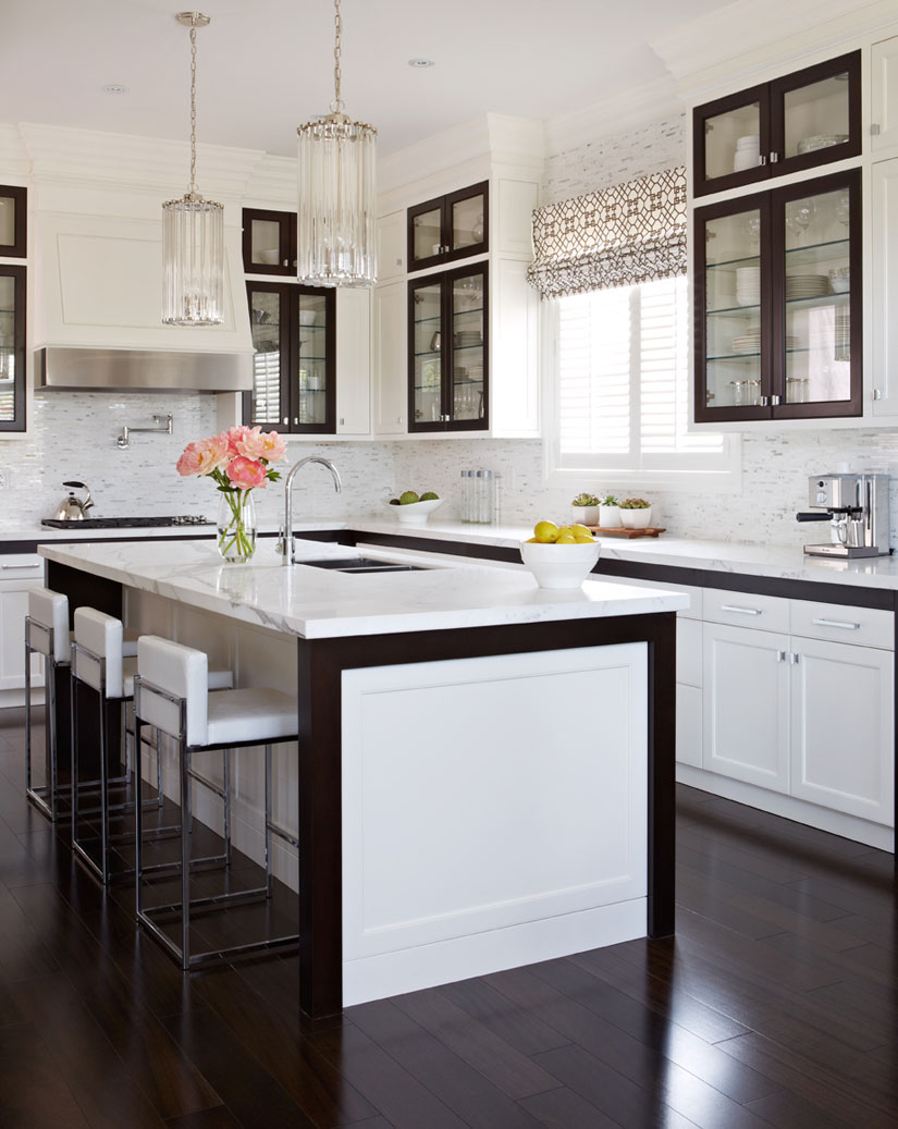 Knight Moves: White + Walnut Kitchen by Gluckstein Home