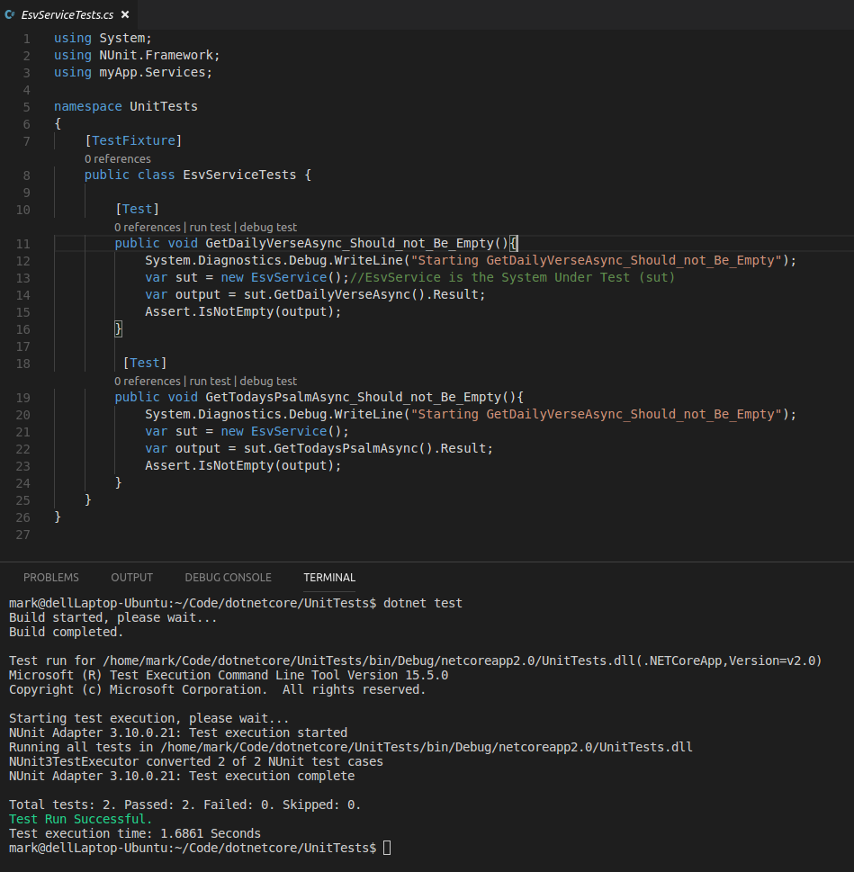 Mark's Musings: ASP.Net Core 2 with Postgresql on Linux Part 7: The Service Layer