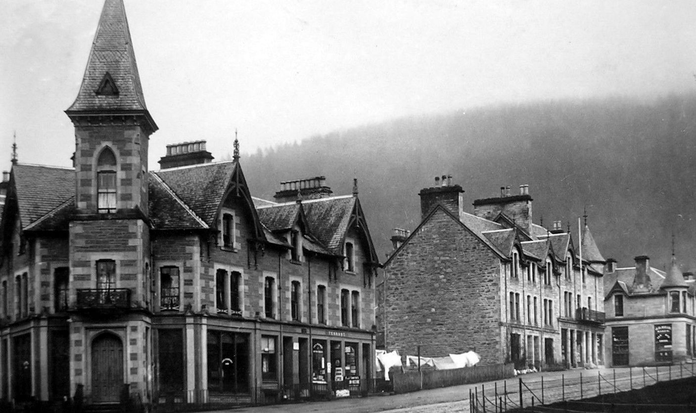 Tour Scotland: Old Photograph Station Road Birnam Perthshire Scotland