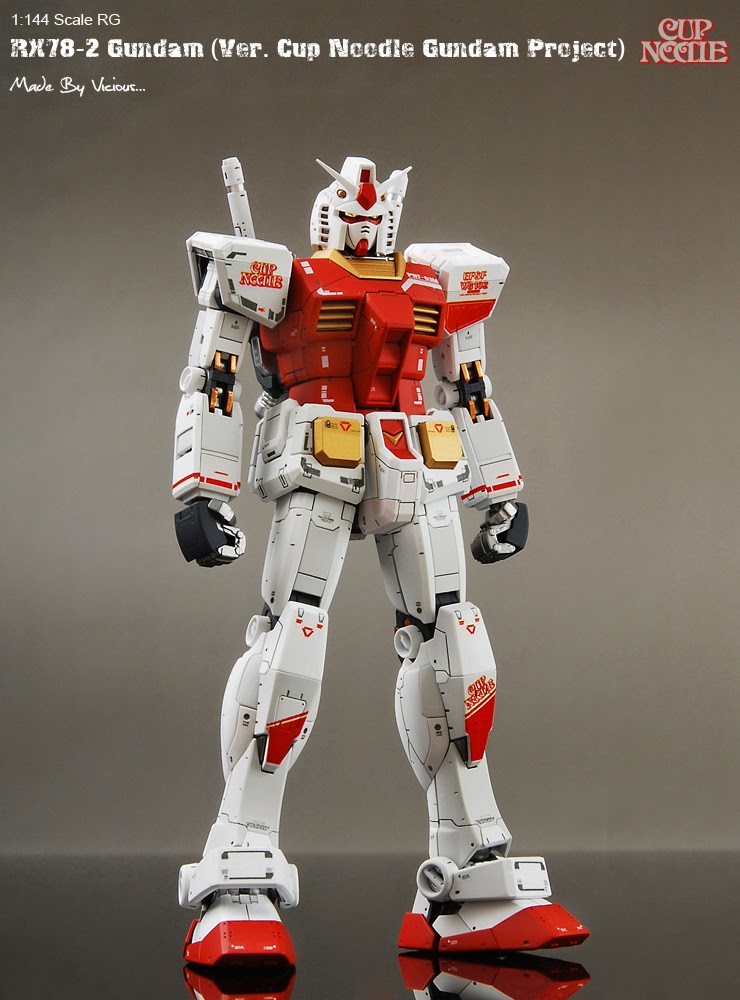 RG 1/144 RX-78-2 Gundam "Nissin Cup Noodle colors" - Custom Build