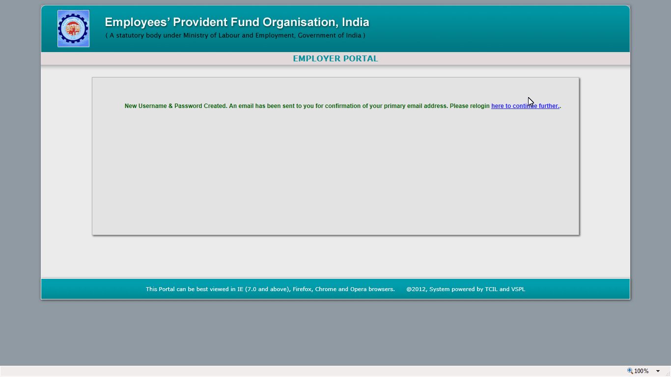 EPFO E-RETURN: EPFO Employer E-Sewa (Registration)