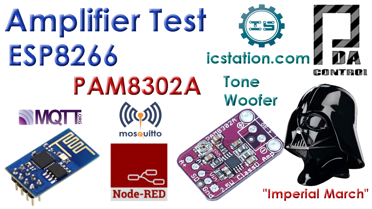 Tutorial Amplifier Audio PAM8302A ESP8266 Node-RED MQTT – PDAControl