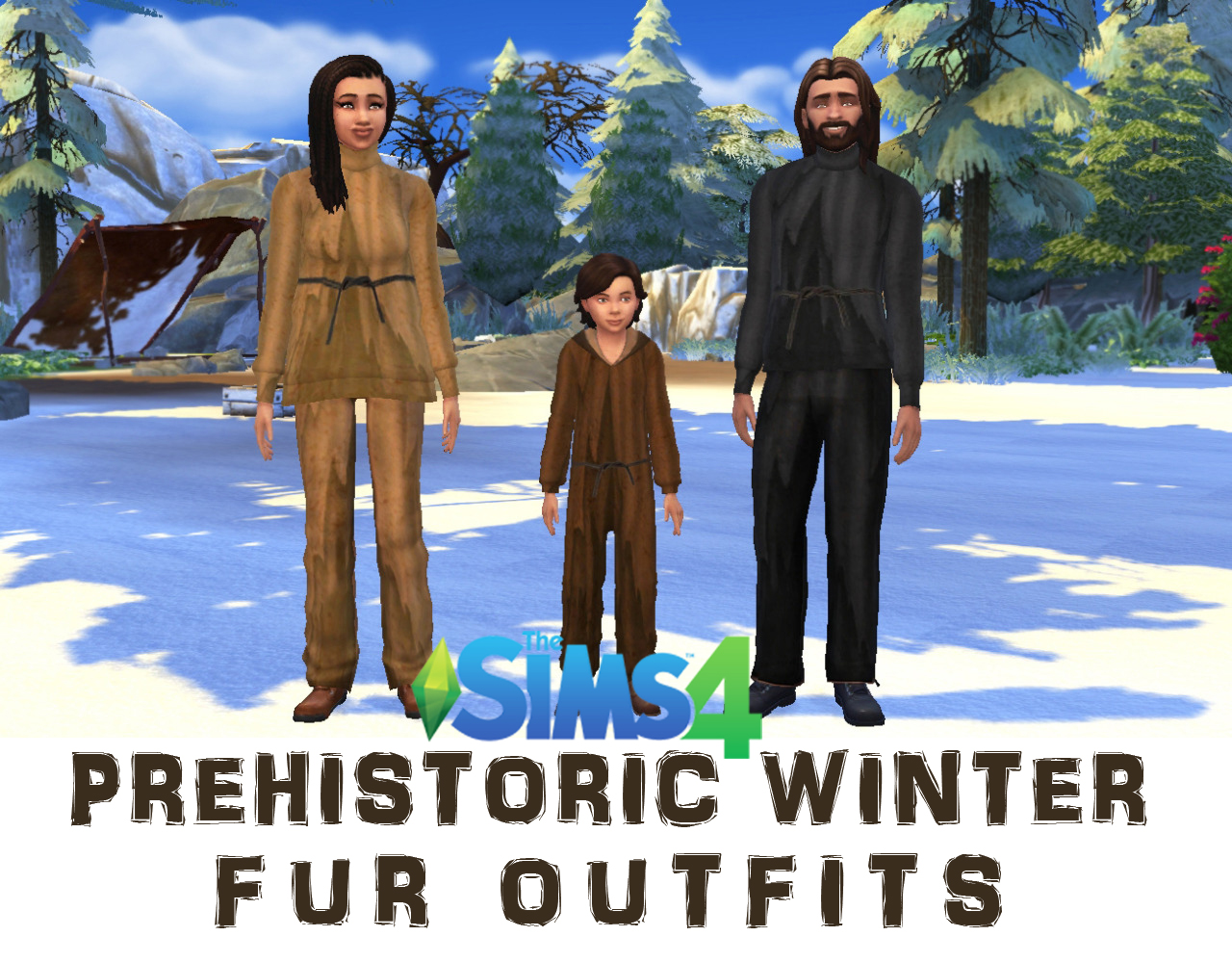 TS4: Prehistoric Winter Fur Outfits | History Lover's Sims Blog