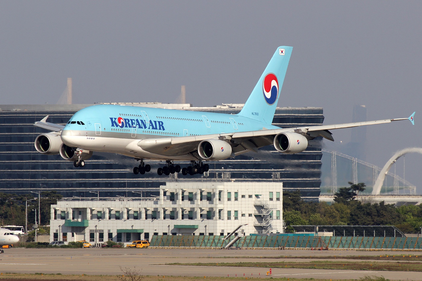 Korean Air A380-800 At Seoul Incheon Airport Aircraft Wallpaper 4001