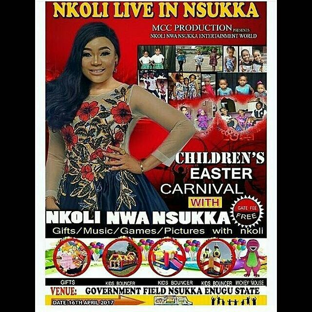 Nkoli Nwa Nsukka Storms Nsukka for Children Easter Carnival.