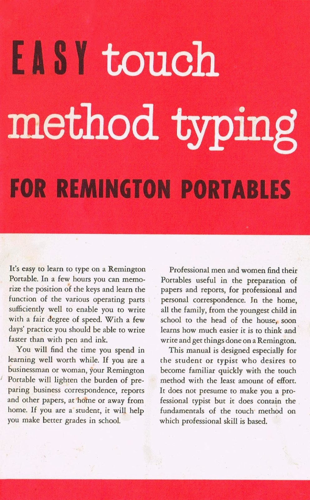 oz.Typewriter: Easy Touch Typing Method for Remington Portable Typewriters