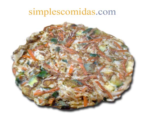 Receta Tortilla de Repollo y Zanahoria ~ Comidas faciles