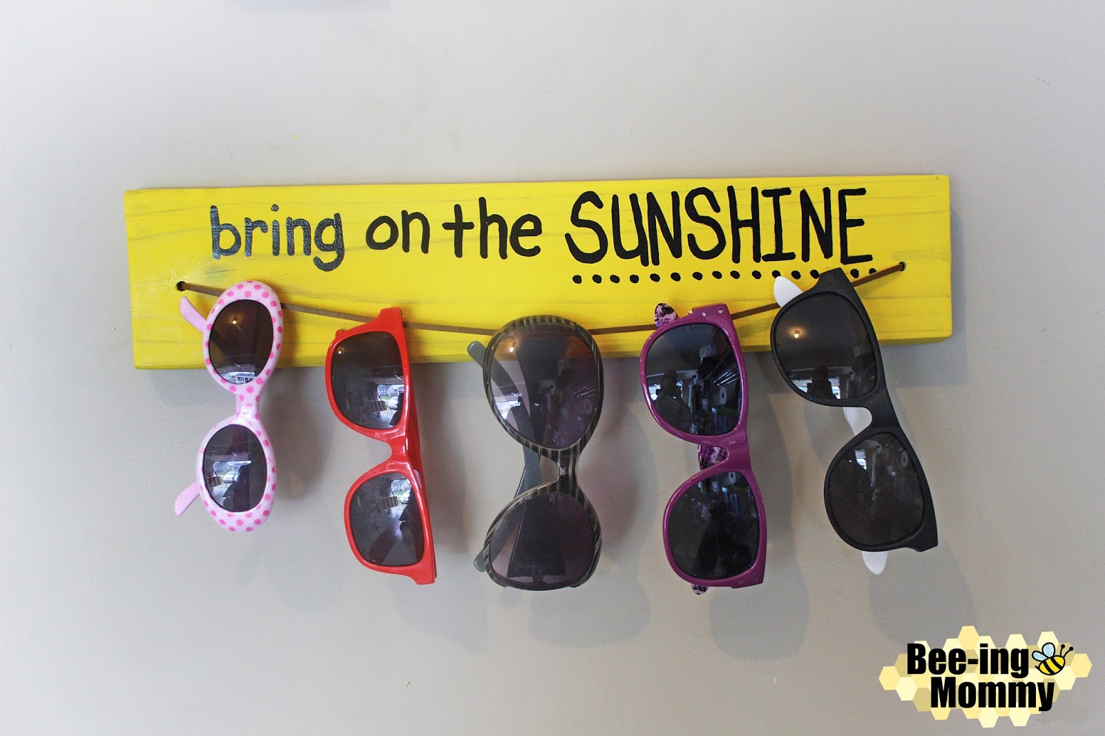 Bring On The Sunshine Wood Sunglass Holder