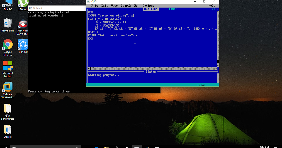 Practice makes Man Perfect: 3. Qbasic program to count total number of ...