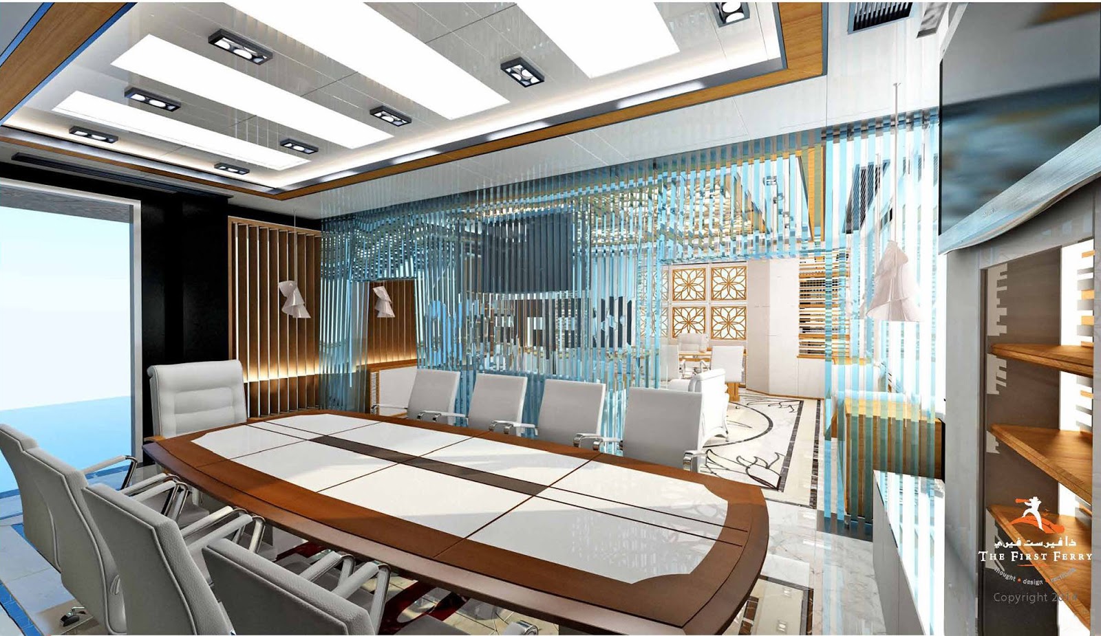 The First Ferry: Luxe Arabic Office Design by The First Ferry