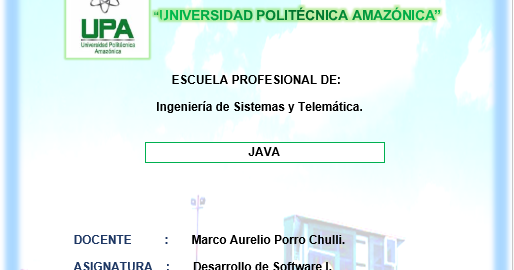 Desarrollo de Software I: JAVA