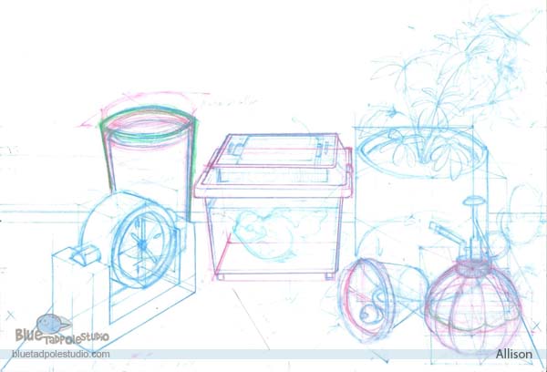 BTS Portfolio class: Rough object drawing