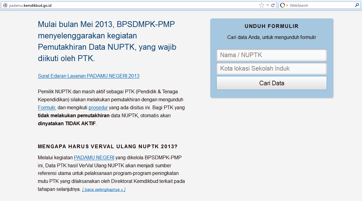 Operator Sekolah Kota Bogor: Langkah Cetak VerVal NUPTK
