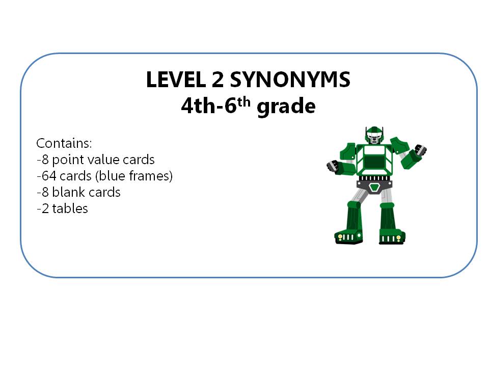 A Speechie's World: Robotic Synonyms and Antonyms