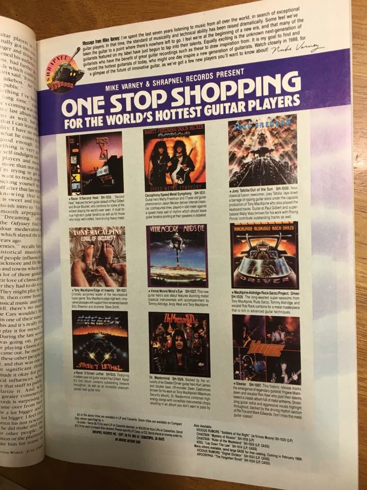 Mike Varney, Greg Marra: founder of Shrapnel Records is the guest on ...