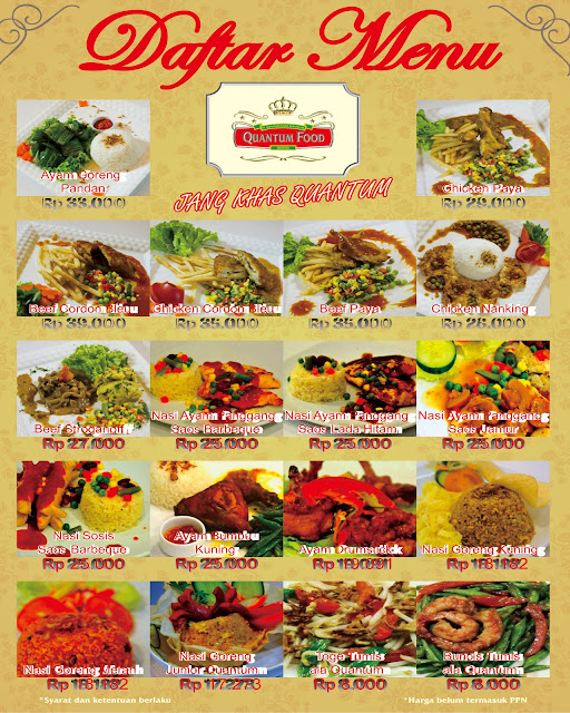 QUANTUM FOOD: DAFTAR MENU QUANTUM CAFE