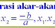 Operasi Akar-akar Persamaan Kuadrat ~ Konsep Matematika (KoMa)