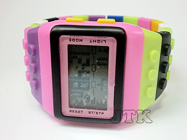 JAM TANGAN ODM LEGO LED COLOUR RUBBER Rp 140.000