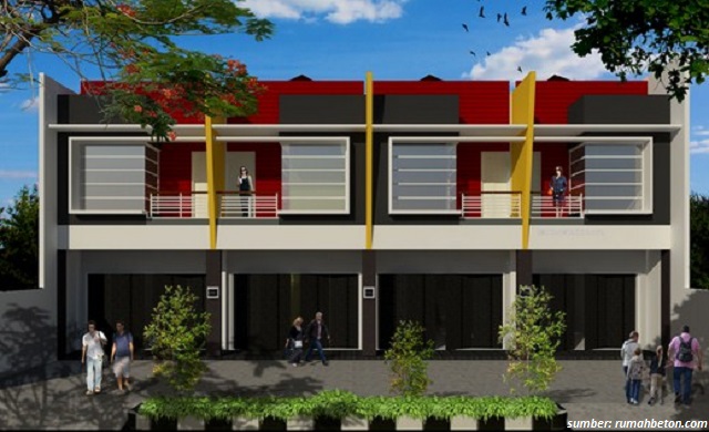 Model Ruko 2 Lantai Tampak Depan - Seputar Model