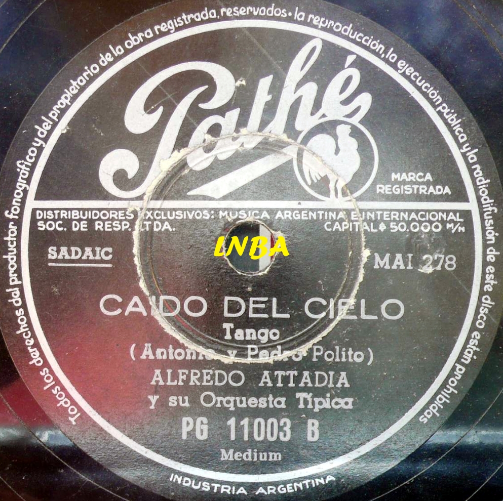 La nova Botica del Aleman.: Tango - A. Attadia - A. Gobbi - J.S. Gorio