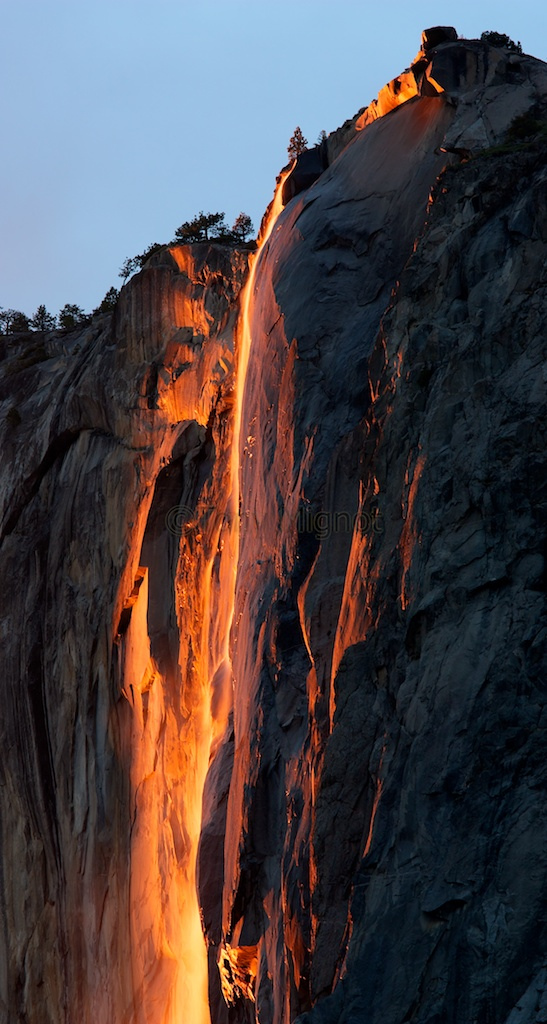 Yosemite Firefall, Yosemite Valley, CA, US ~ Great Panorama Picture