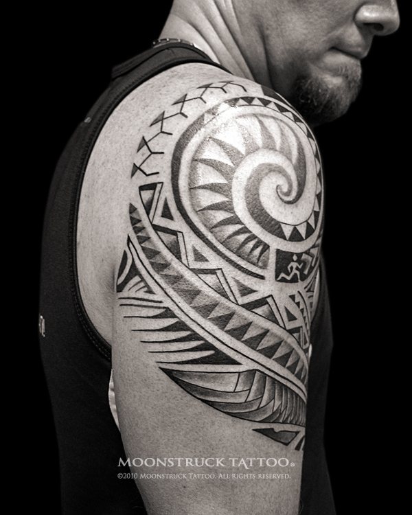Moonstruck Tattoo Polynesian Motif
