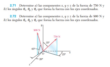 ESTATICA: SUMA DE VECTORES EN 3D