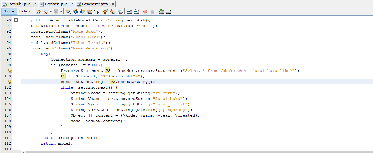 Koneksi Database Mysql Dan Crud Java Netbeans Koding Cari Dan Tampil Record Java Netbeans