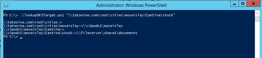 Think Big - with Powershell: Find target of DFS links - OS Think Big - with Powershell: Find target of DFS links - OS