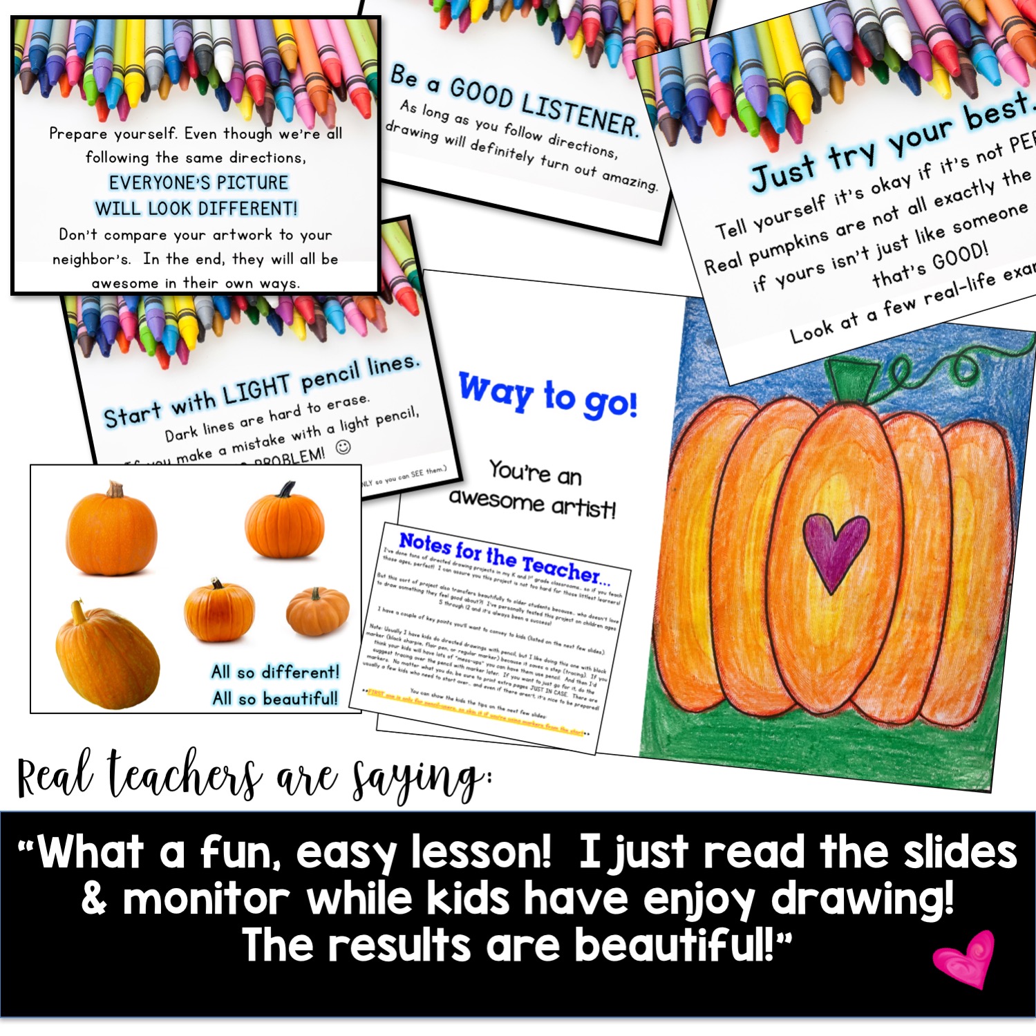 HOWYWOOD KINDERGARTEN!: Pumpkin Directed Drawings!