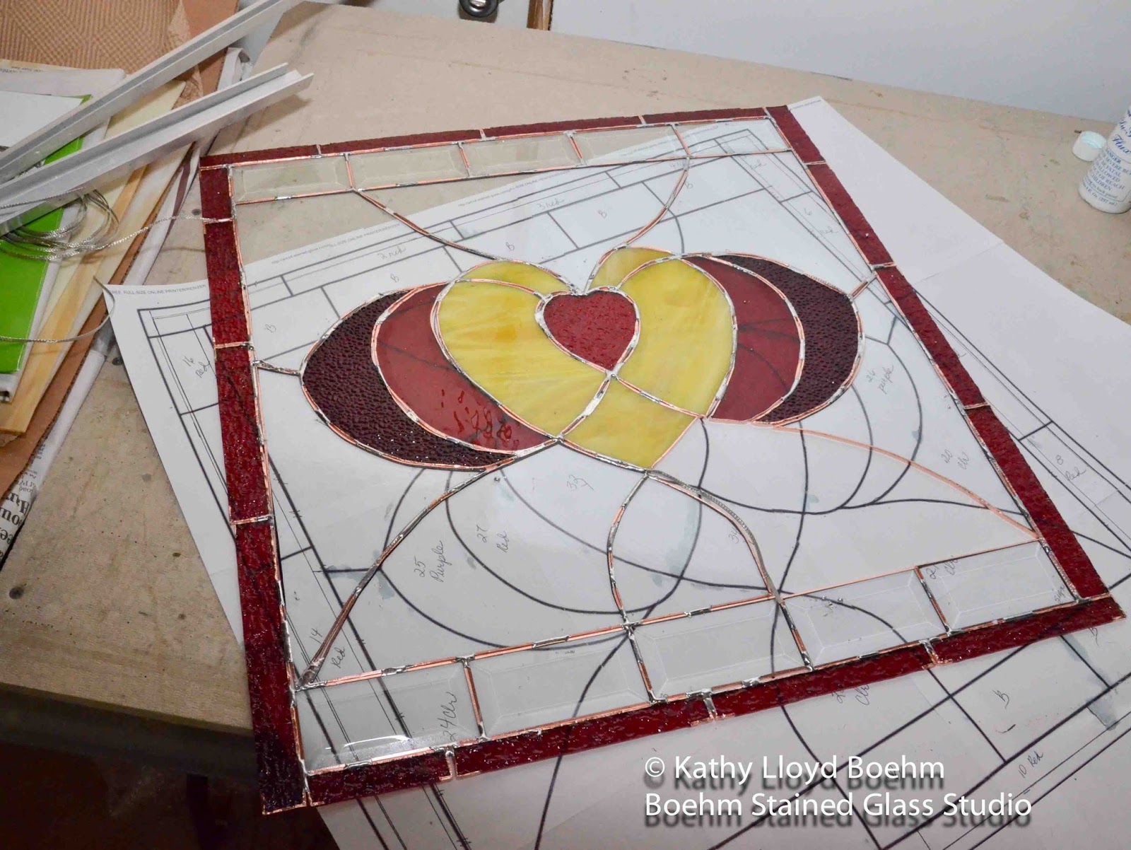 Boehm Stained Glass Blog: Stained Glass Heart Window