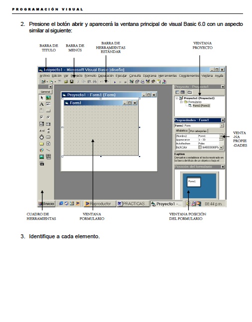 Elaborar un sistema de información con VB: Practica 1: Visual Basic " Acceder a Visual Basic"