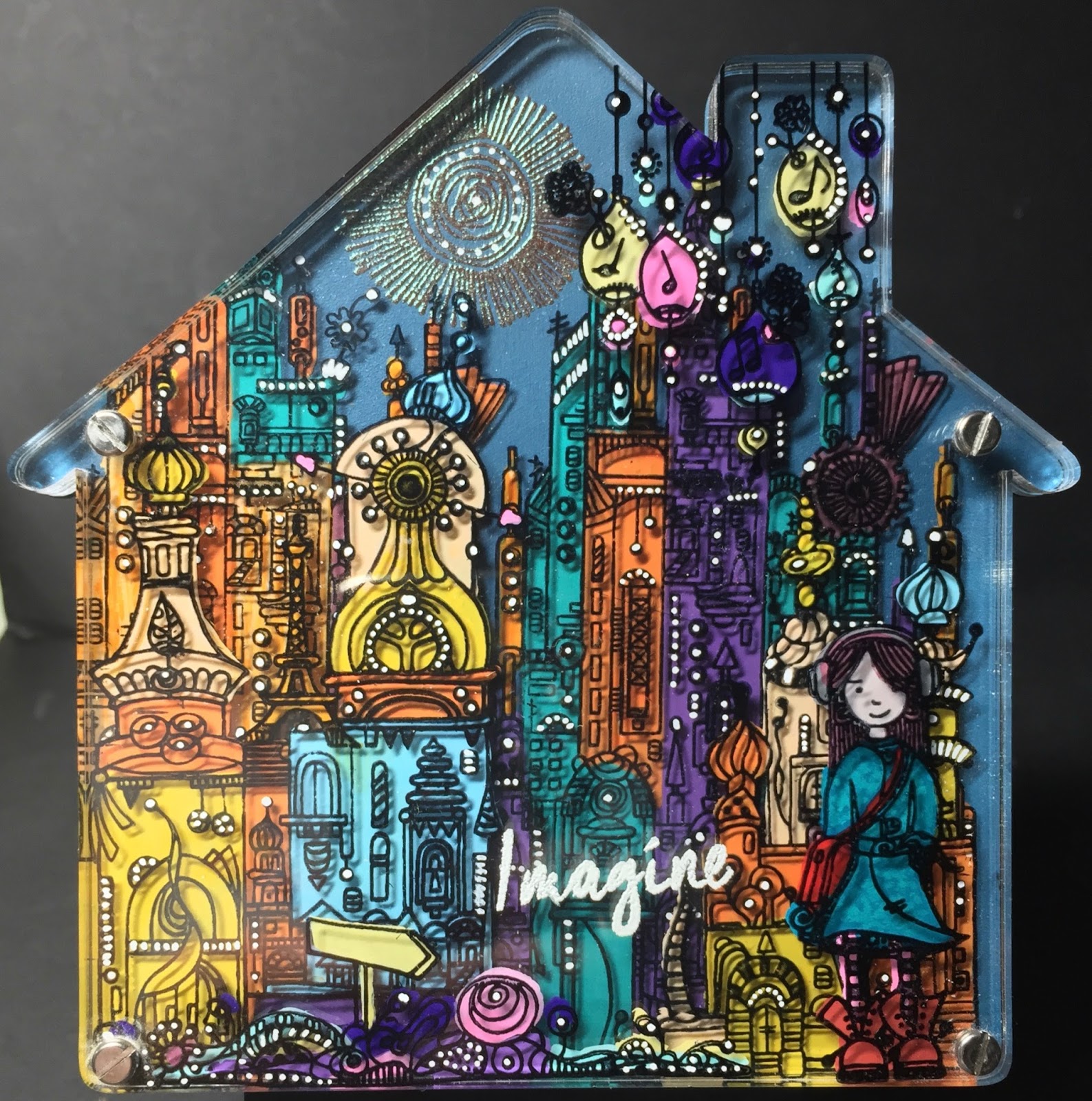 Treasured Moments of Inspiration: Acrylic Stacked House for That's Crafty