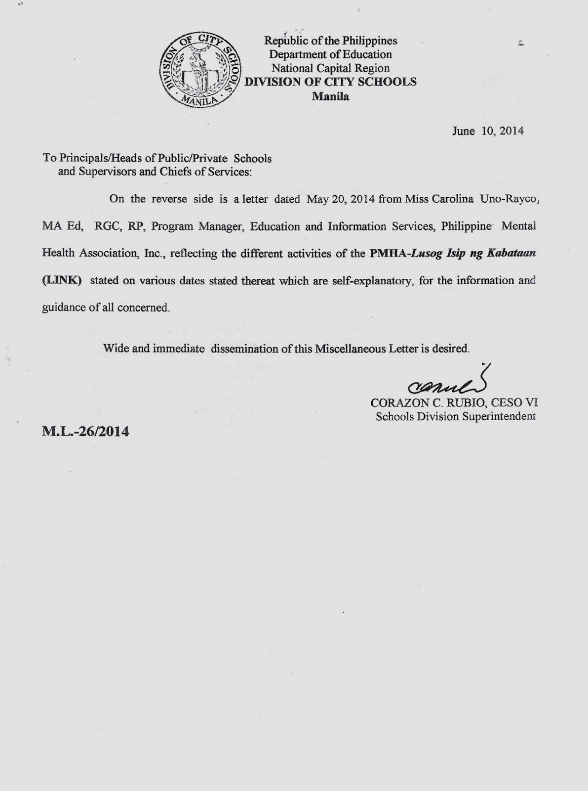 Department of Education Manila: ML 26 - PHILIPPINE MENTAL HEALTH ...