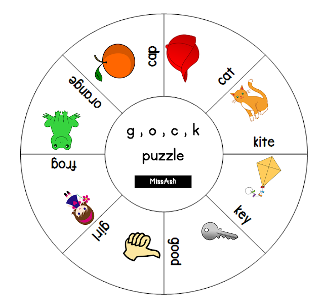 ASH THE TEACHER: g, o, c, k