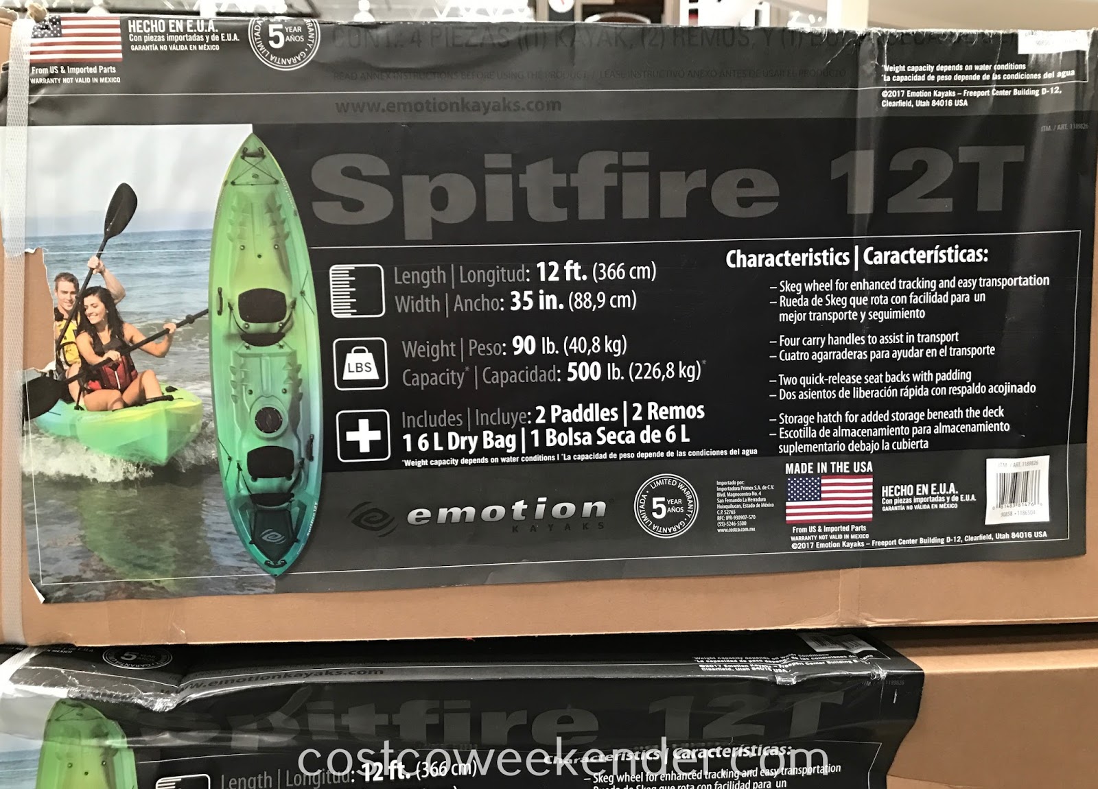Lifetime Emotion Spitfire 12T Tandem Kayak | Costco Weekender