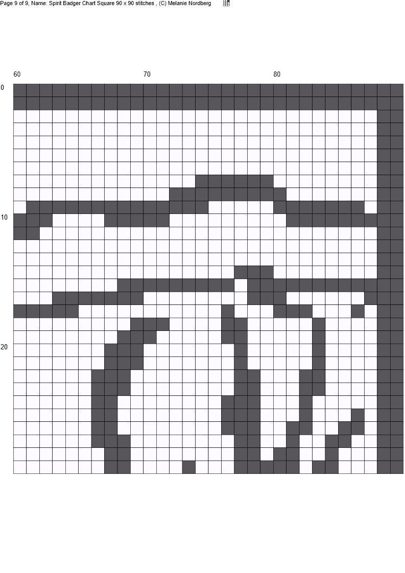 WitchWolfWeb Creations: Spirit Badger Charts