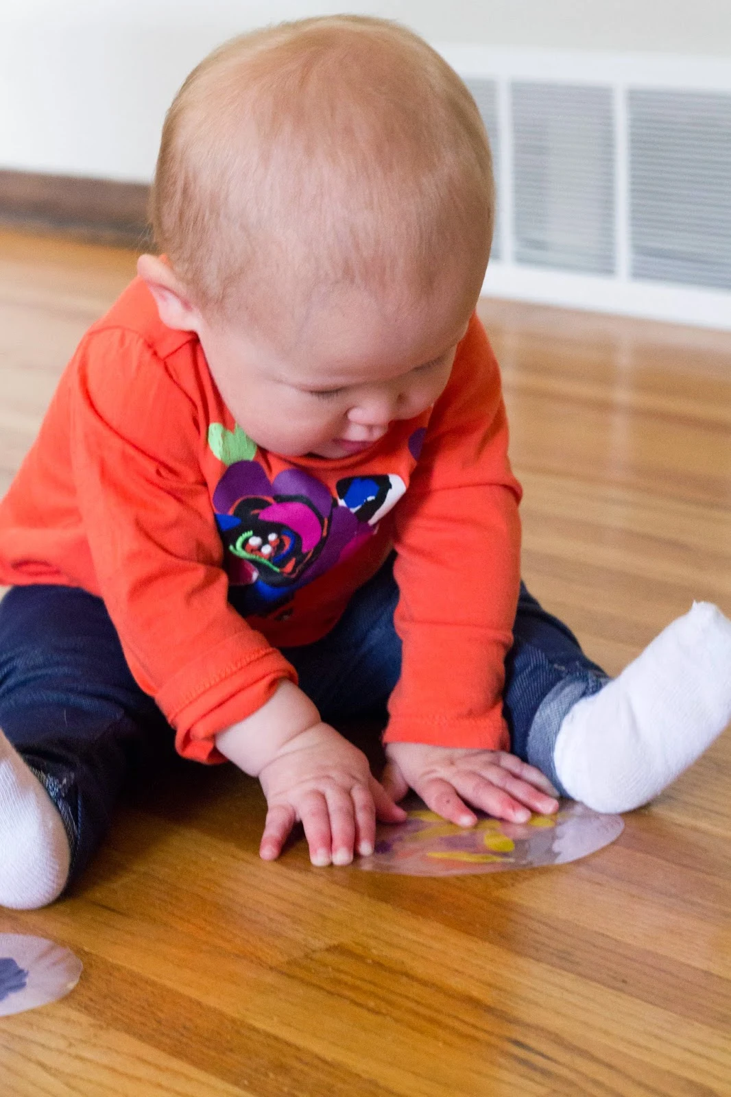 Laminated Flower Exploration for Babies