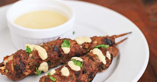 Gluten Free Ground Beef Kebobs for a hot day