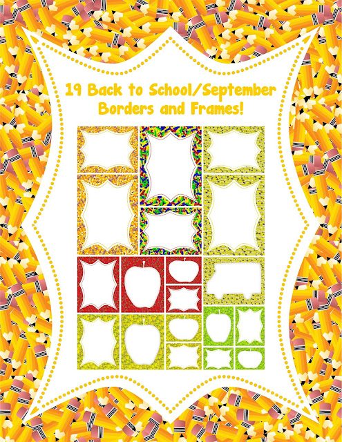 TheGad: Back to School Borders Frames! Back to School Sale!