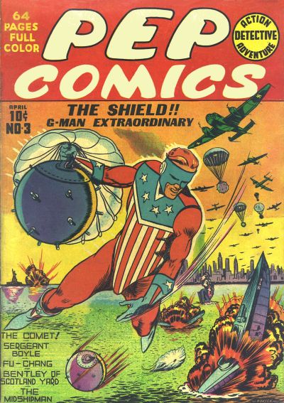 1935-Present: A Comics Odyssey: January 1940: Pep Comics #3, Top-Notch ...