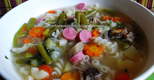 Resep Sup Wortel Bakso Sapi Makaroni | Aneka Resep Masakan Serba Nusantara