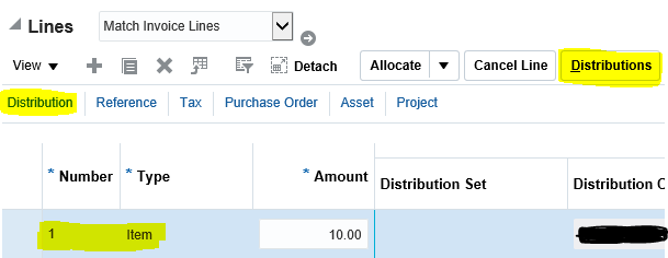 Oracle Application's Blog: Payables Invoice Adjustment/Edit Distribution in Oracle Fusion