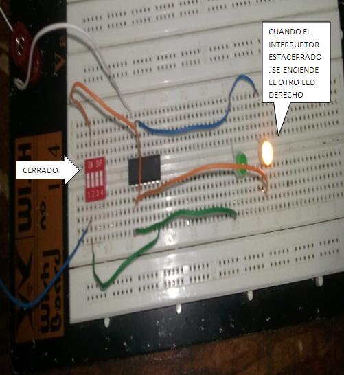 fp Kanarias: Circuito en protoboard puerta not (74ls04)