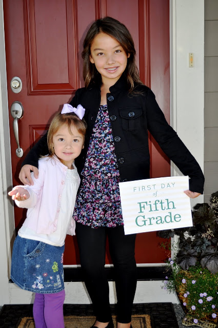Stout Family Blog: First day of 5th grade